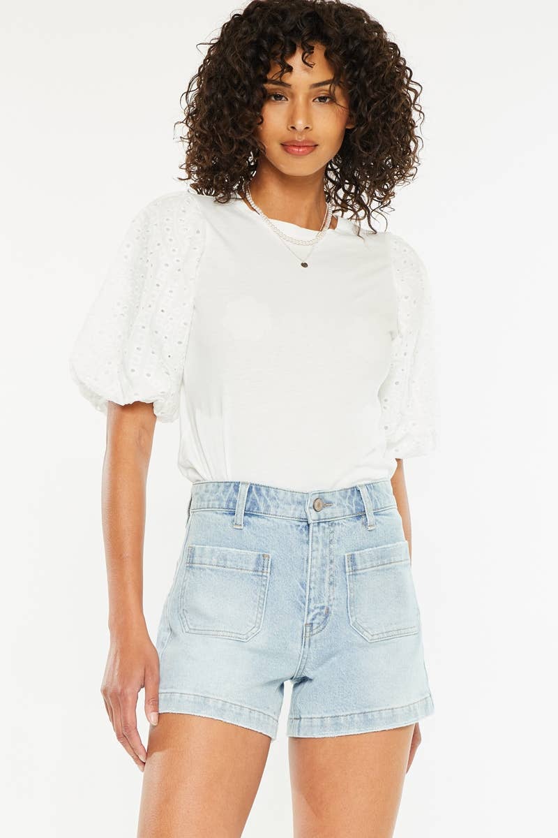 KanCan HIGH RISE A-LINE TROUSER DENIM SHORTS – Grateful Threads Boutique